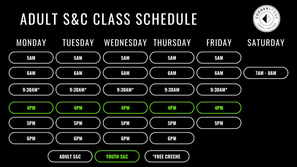 Timetable - Cornerstone Gym